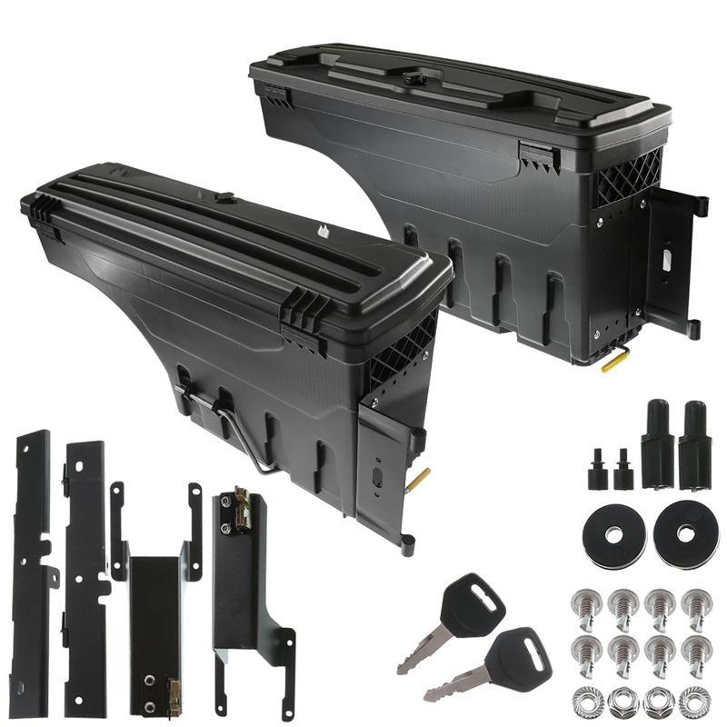 2 Pcs Rear Truck Bed Storage Box Toolbox for Ford F-250 F-350 Super ...