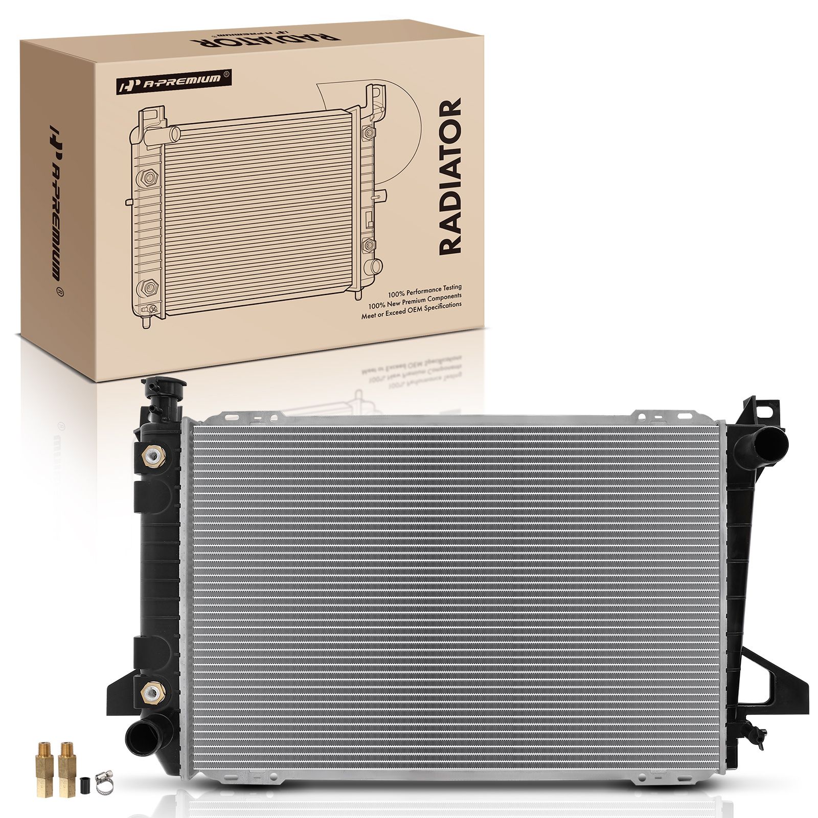 Aluminum Radiator with Transmission Oil Cooler for Ford Bronco F-150 F ...