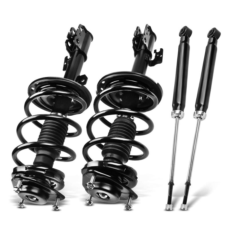 4 Pcs Front And Rear Complete Strut And Coil Spring Assembly For Toyota