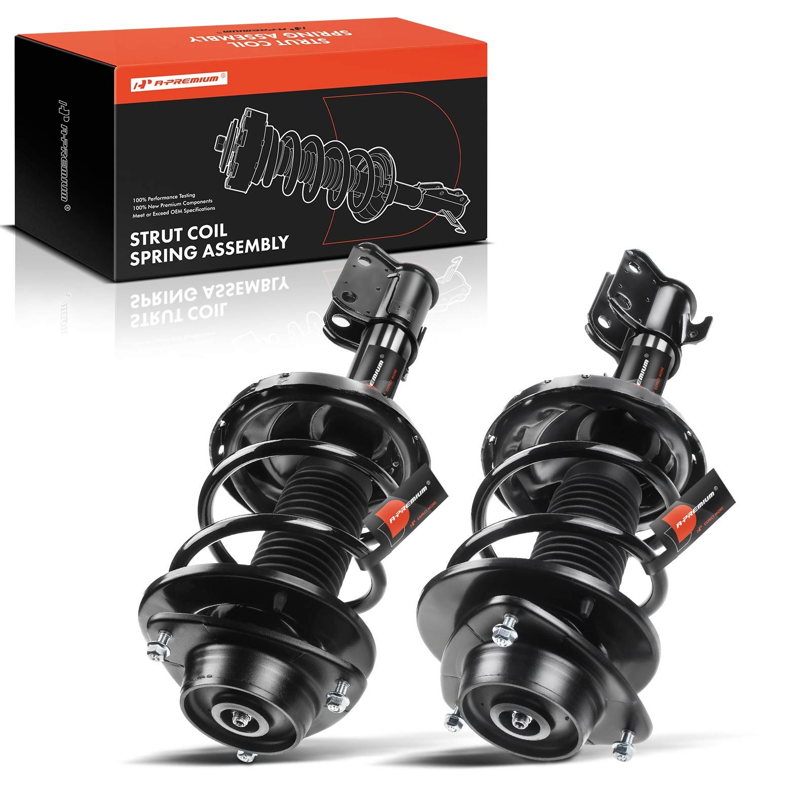 2 Pcs Front Complete Strut And Coil Spring Assembly For Subaru Impreza 12