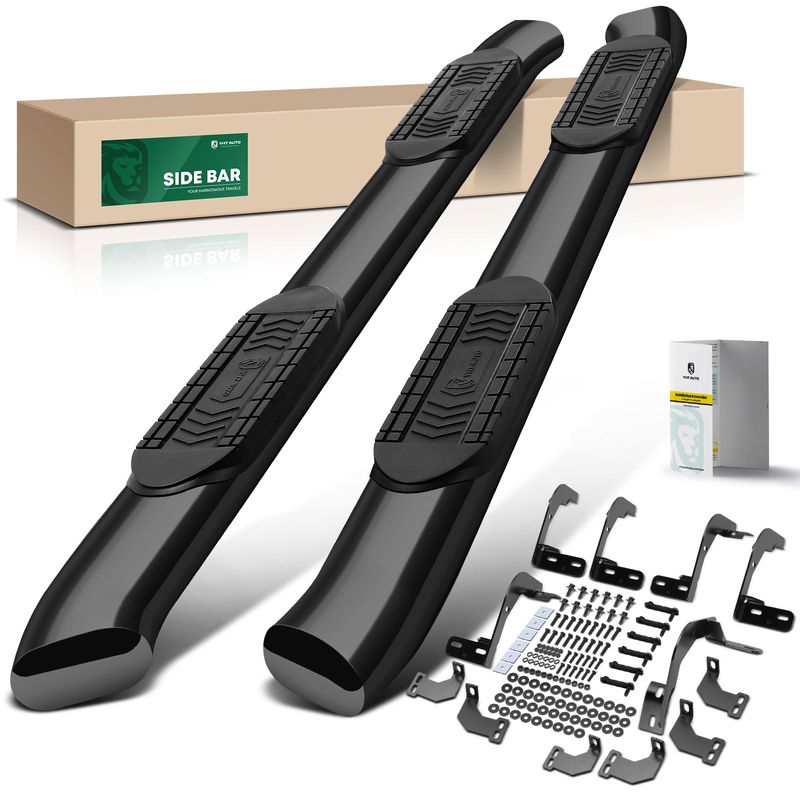 6 Inch Black Steel Oval Bent End for Dodge Ram 1500 Classic Extended ...