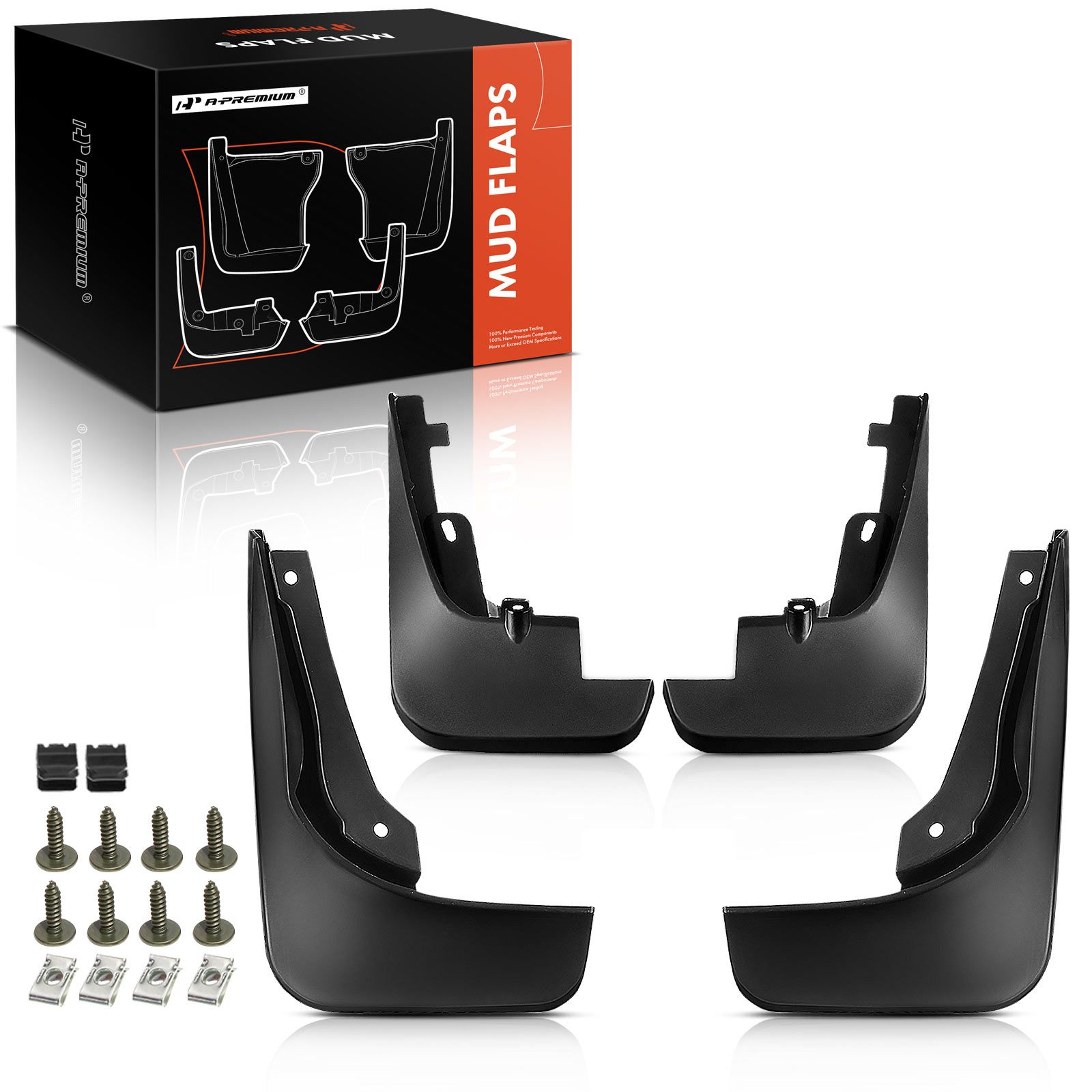 4 Pcs Front & Rear Mud Flaps Splash Guards without Fender Flares for ...