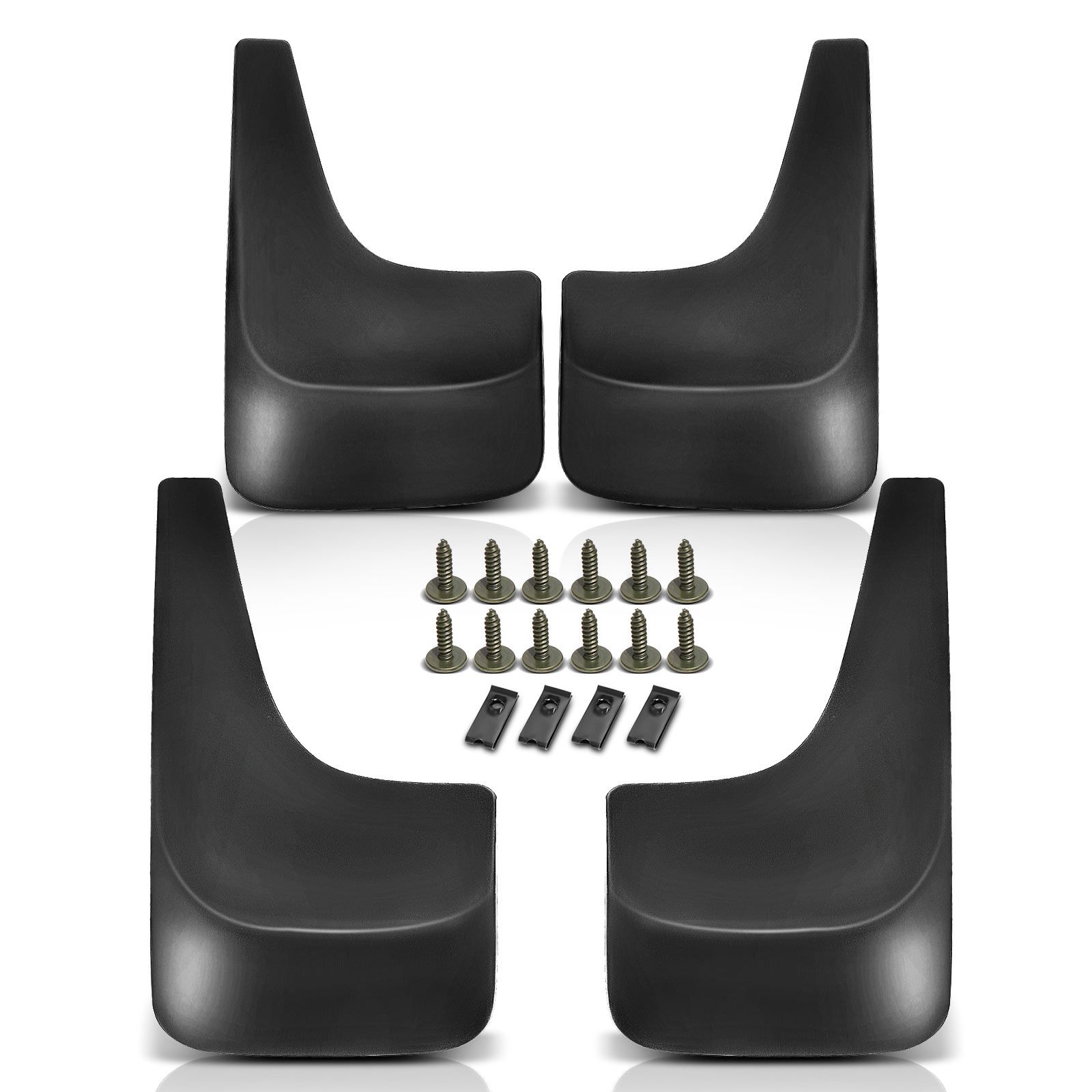 4 Pcs Front & Rear Mud Flaps Splash Guards without Fender Flares for ...