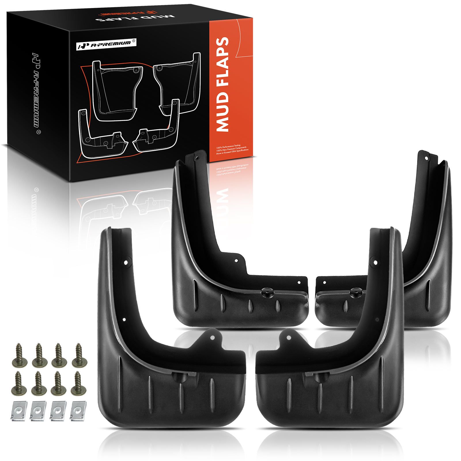 4 Pcs Front & Rear Mud Flaps Splash Guards for Porsche Cayenne 2011-2017 | A-Premium