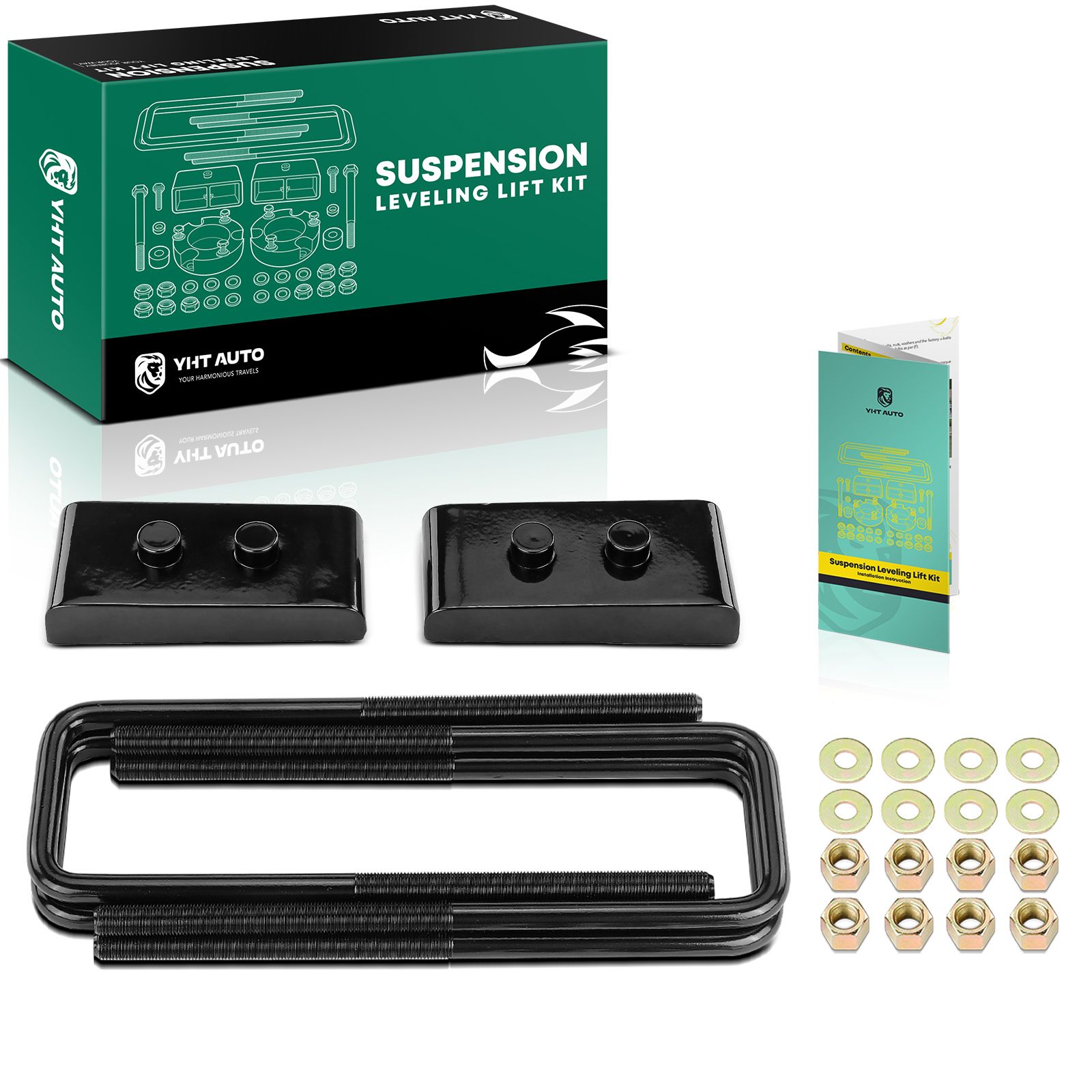 1-inch Rear Leveling Lift Kit with Blocks & U-Bolts for 2020 Ford F-150 ...