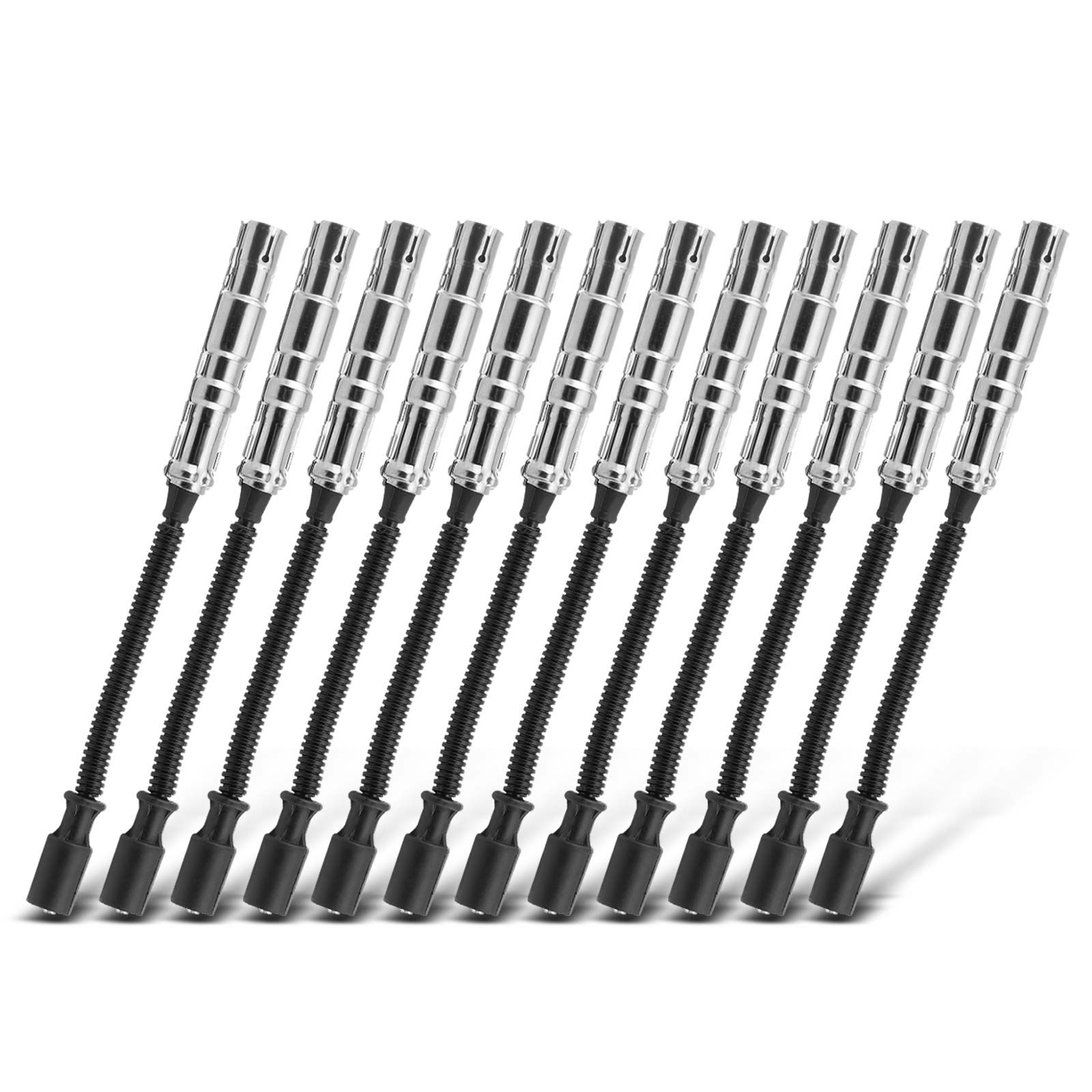 12 Pcs Spark Plug Wire Set for Mercedes-Benz W202 W203 W163 R170 C240 ...
