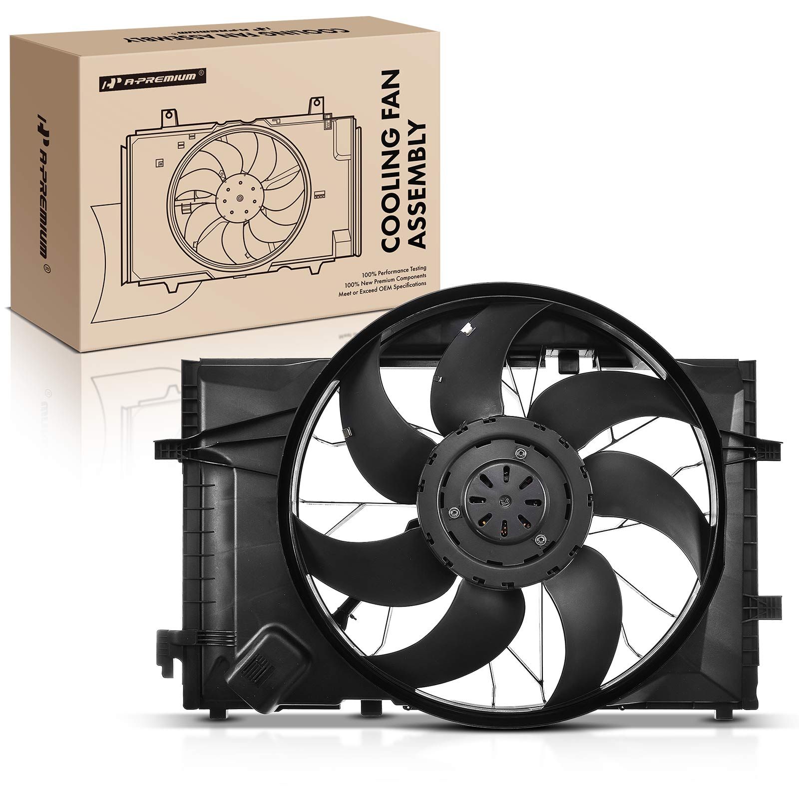 Radiator Cooling Fan Assembly for Mercedes-Benz W203 W209 C CLK-Class ...