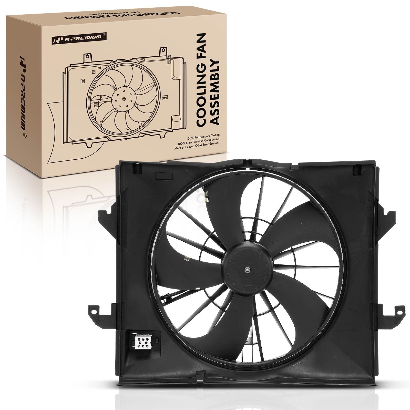 Radiator Cooling Fan Assembly with Shroud & Resistor for 2010 Dodge Ram ...