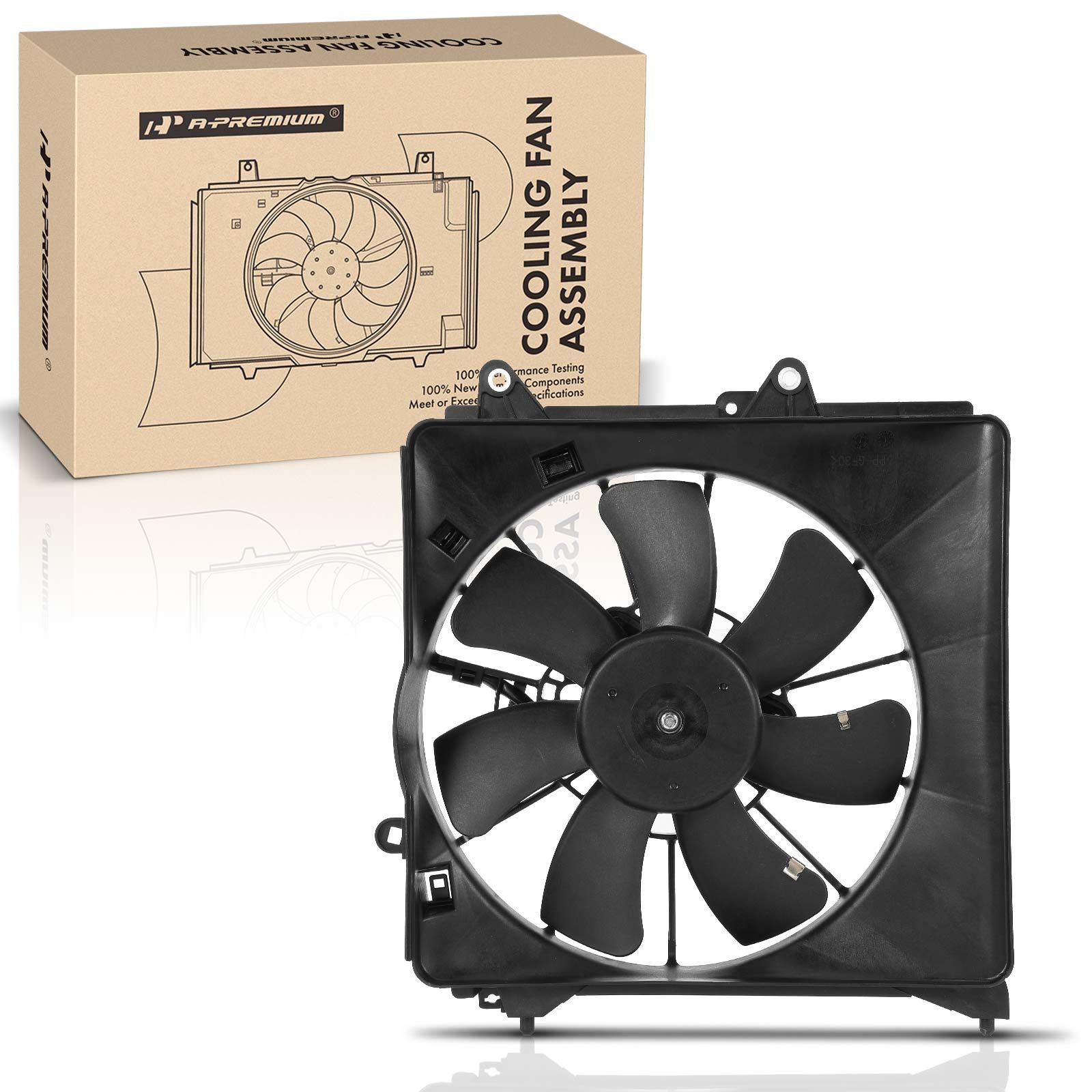 AC Condenser Cooling Fan Assembly with Shroud for Honda Fit 2009-2013 1 ...