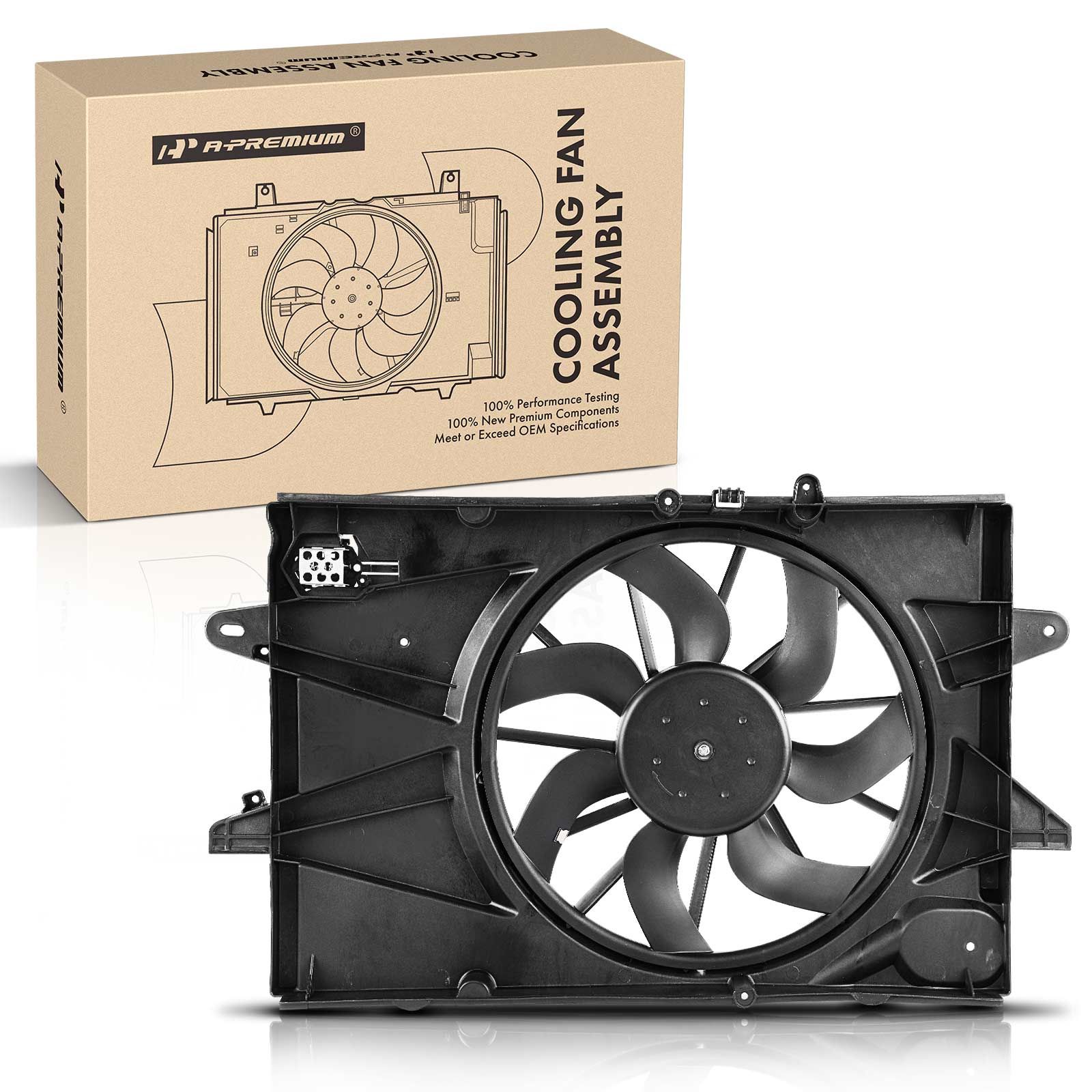 Engine Radiator Cooling Fan Assembly with Shroud for Chevy Equinox GMC ...