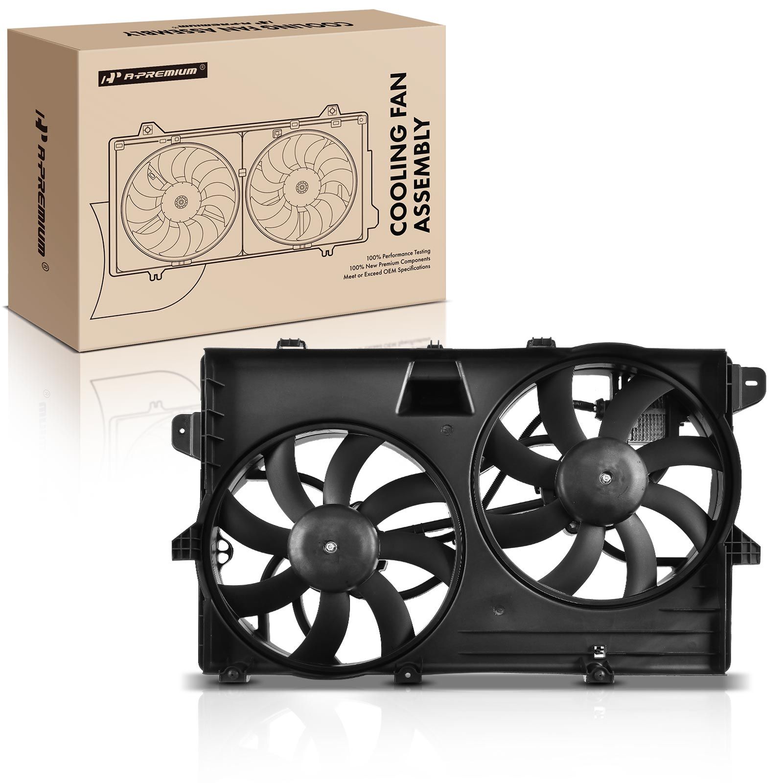 Radiator And Condenser Fan with Control Module for Ford Edge 2007-2014 ...