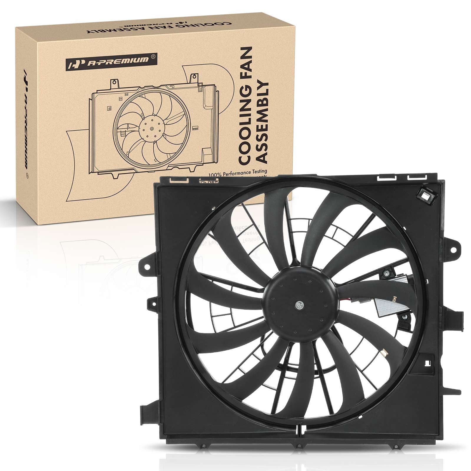 Radiator Cooling Fan Assembly with Shroud for Cadillac ATS 2013-2015 ...