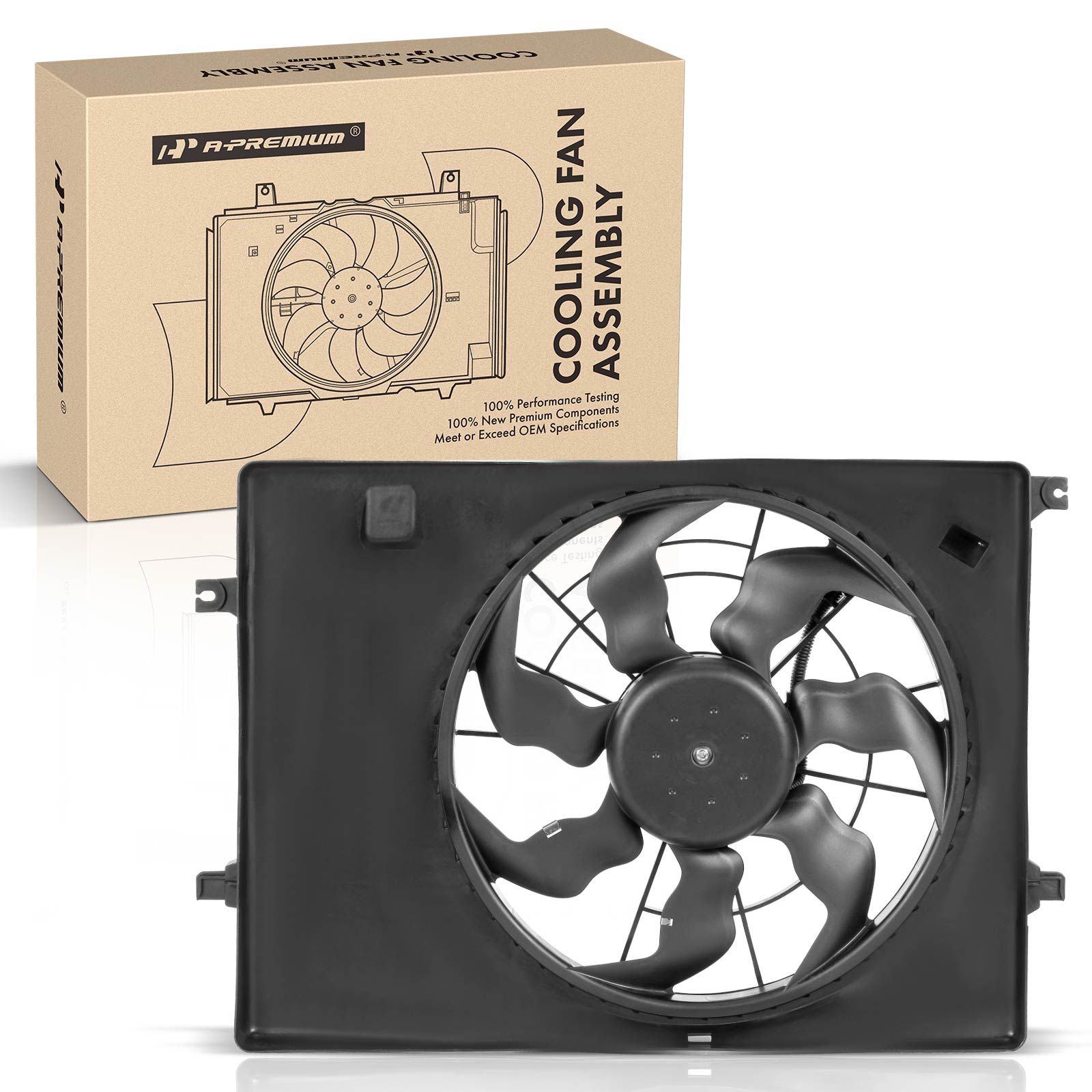 Engine Radiator Cooling Fan Assembly with Shroud for Kia Sorento 16-20 ...