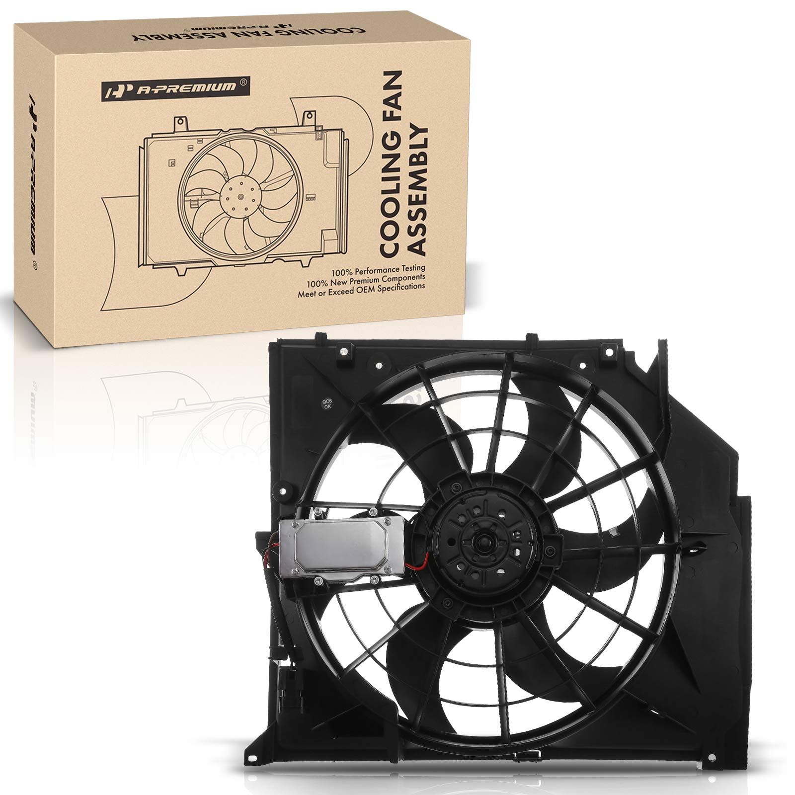 Radiator Cooling Fan Assembly with Controller for BMW E46 323i 325i ...