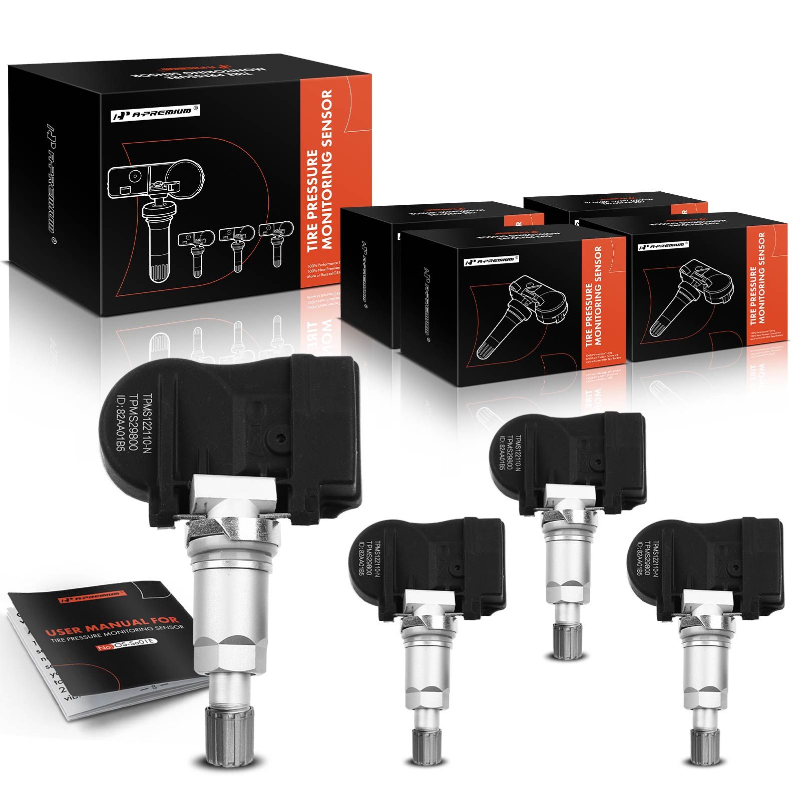 4 Pcs Tire Pressure Monitoring Sensor TPMS 433 MHz for Jeep Grand ...