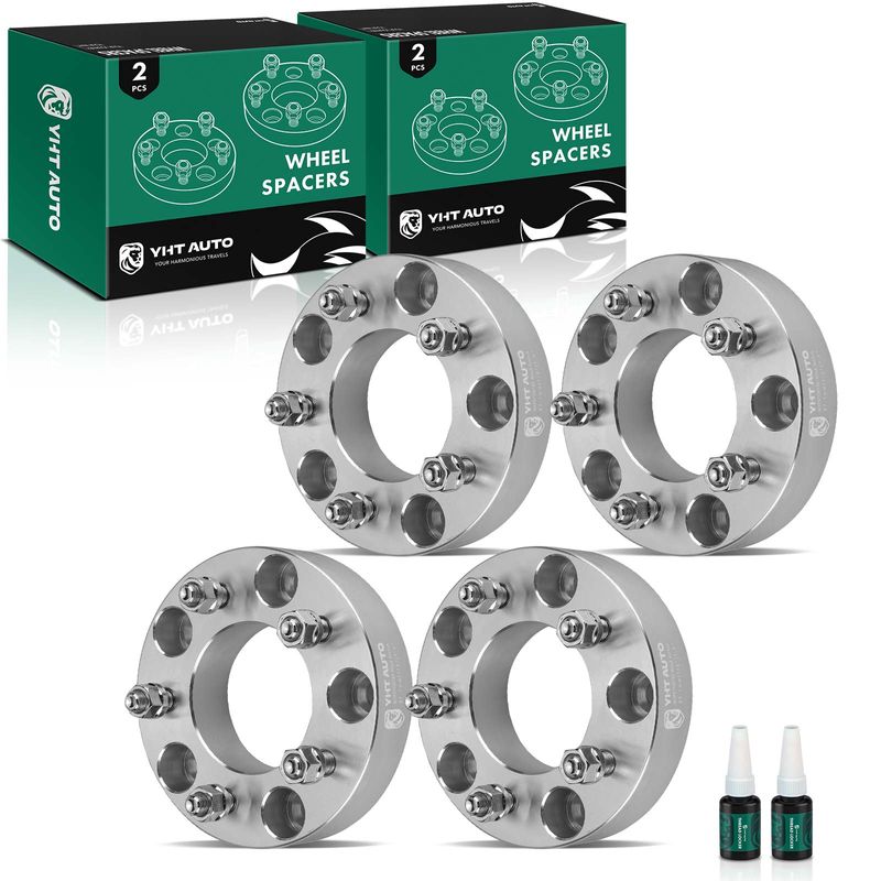 4 Pcs 1.5 inches Silver 5x5 to 5x5.5 inches Wheel Adapters 0.5 Inches x ...