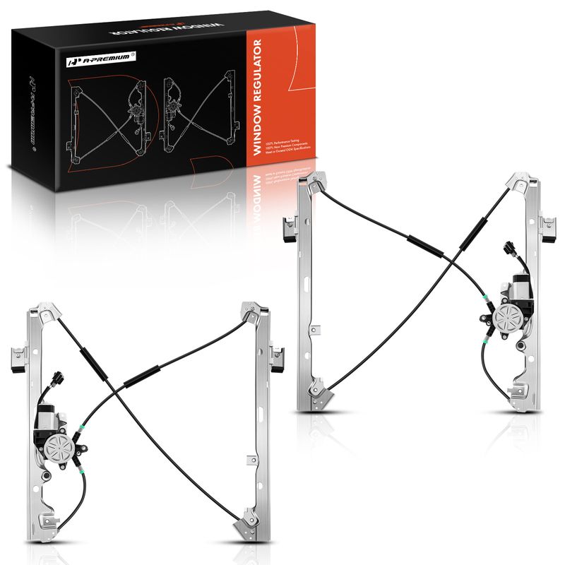 2 Pcs Front Power Window Motor & Regulator Assembly for Chevy Silverado ...