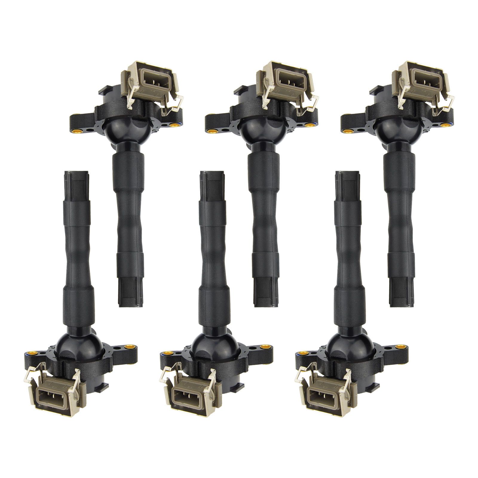 6 Pcs Ignition Coils with 3 Pins for BMW E36 E39 E46 X5 Z8 325 328 525i ...